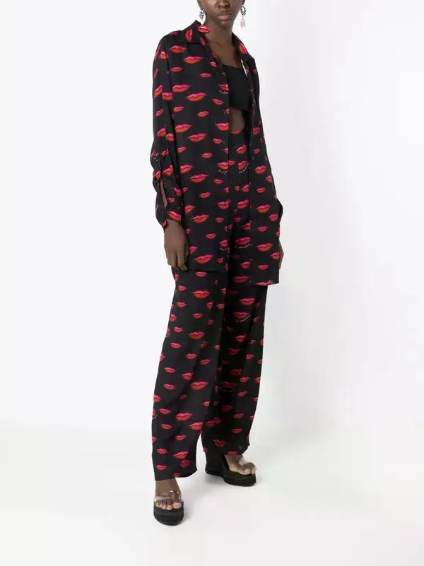 AMIR SLAMA Printed Button-up Shirt