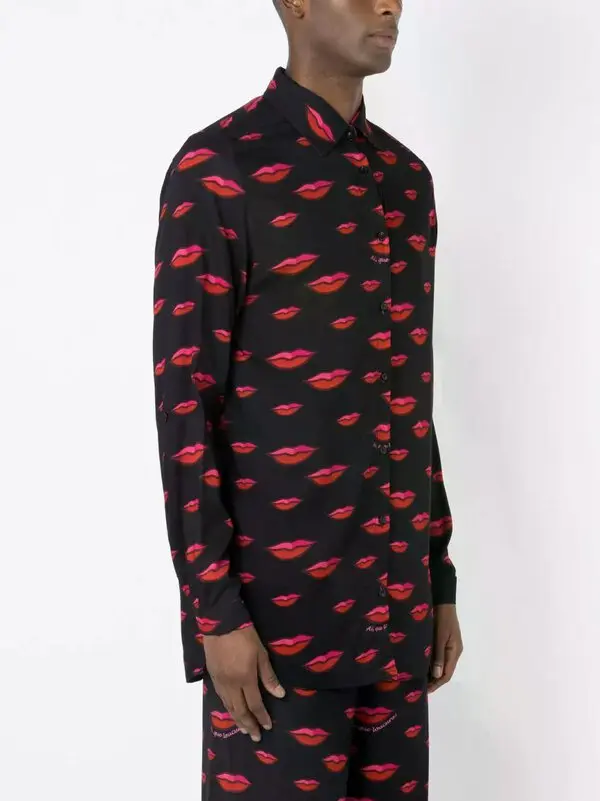AMIR SLAMA Printed Button-up Shirt