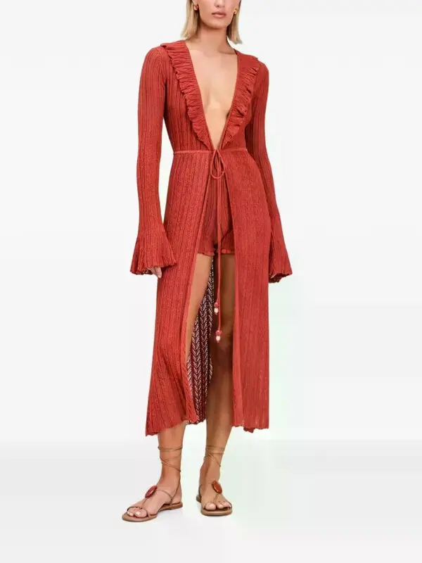 Devon Windsor Sienna Open-knit Robe Beach Cover-up