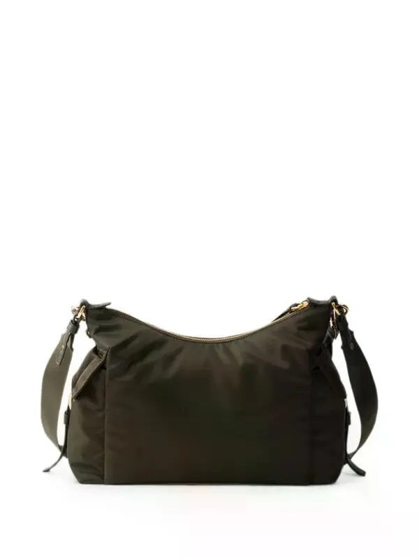 Prada Large Re-nylon And Leather Bag - Green