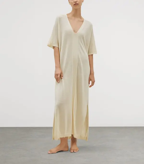 SHELEP Merino-silk V-neck Kaftan