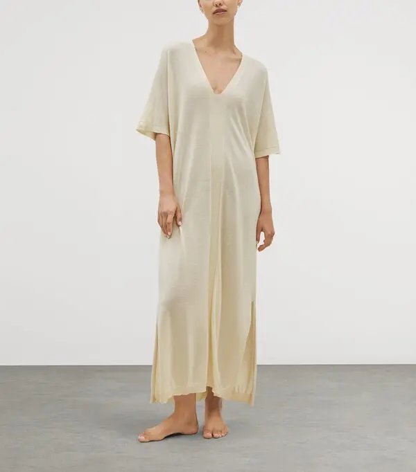 SHELEP Merino-silk V-neck Kaftan