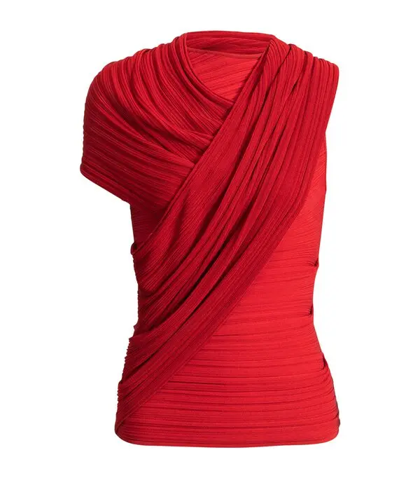Balmain Ruched Asymmetrical Top