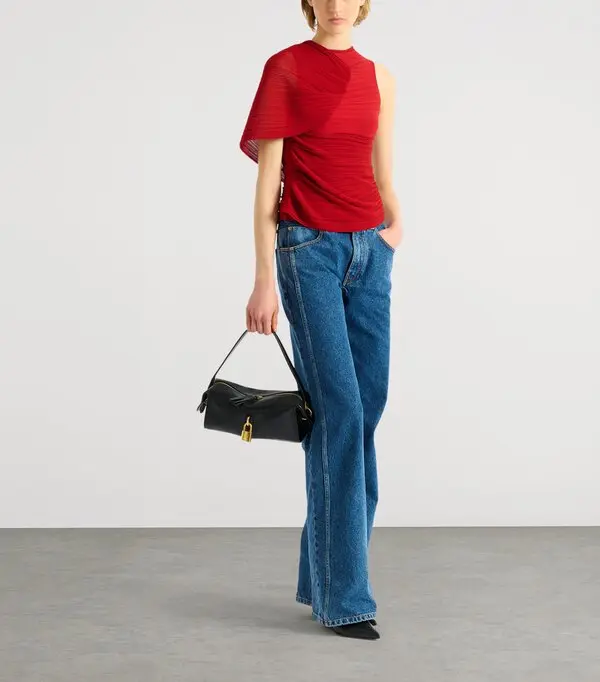 Balmain Ruched Asymmetrical Top