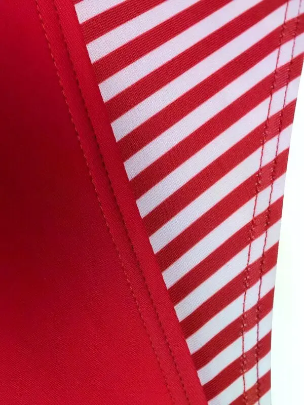 DIESEL® Stripe-trimmed Halter Swimsuit - Red