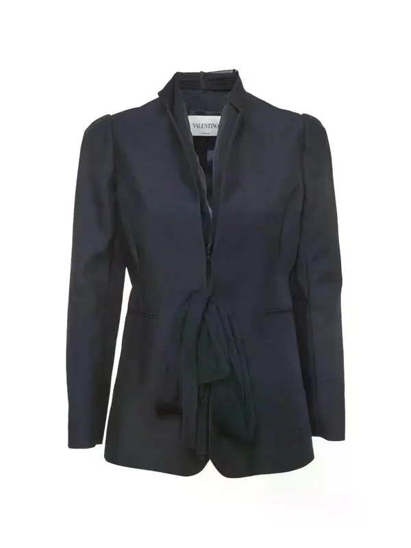 Valentino Garavani Wool And Silk Blend Wrap Jacket