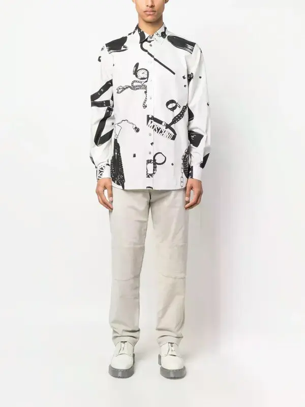 Moschino Patch Straight-leg Trousers