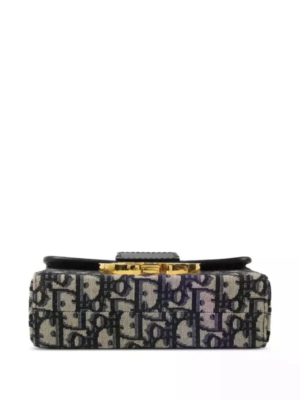 Dior 30 Montaigne Oblique Monogram Shoulder Bag - Black