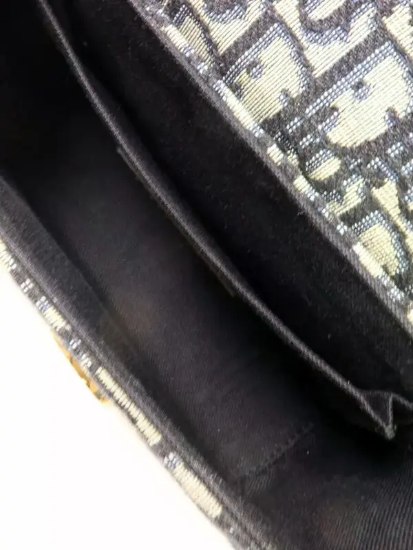 Dior 30 Montaigne Oblique Monogram Shoulder Bag - Black