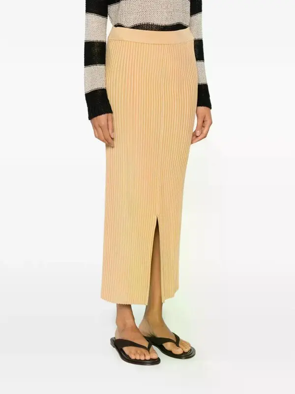 BY MALENE BIRGER Ribbed Maxi Skirt With Front Slit