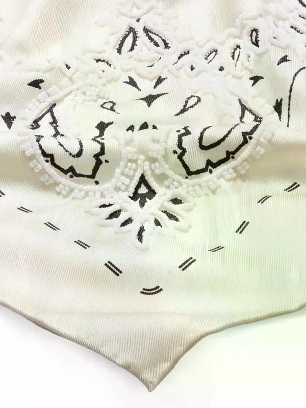 Tory Burch Beaded Bandana Triangle Scarf