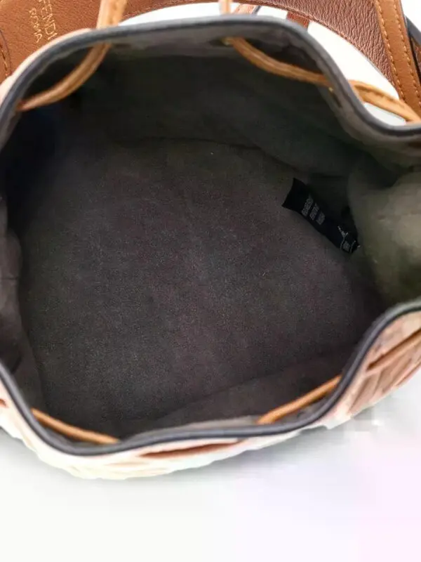 Fendi Mon Tresor Zucca Embossed Leather Mini Bucket Bag