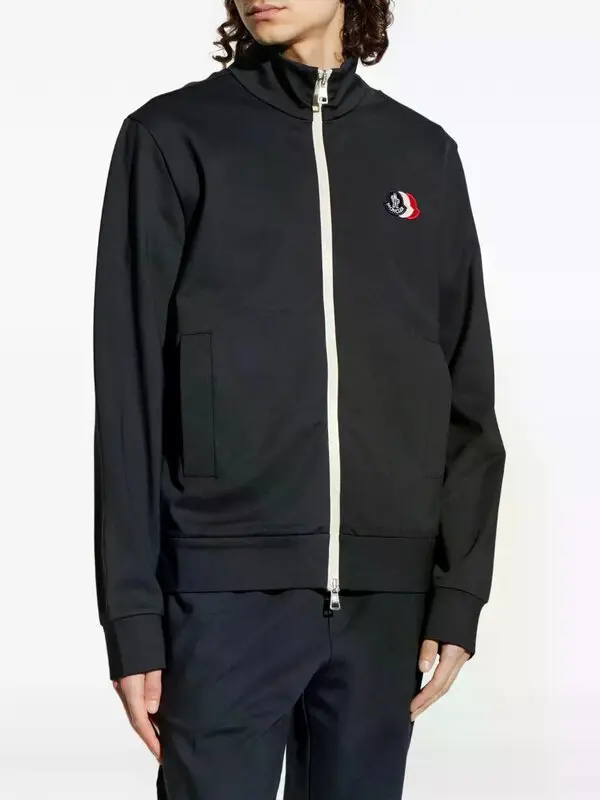 Moncler Logo Patch Zip-up Sweatshirt