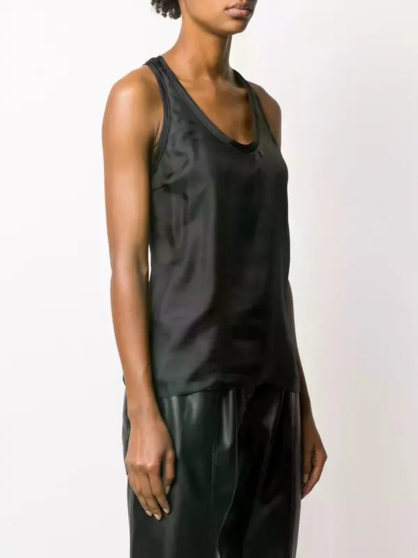 TOM FORD Racer Back Silk & Cashmere Blend Top