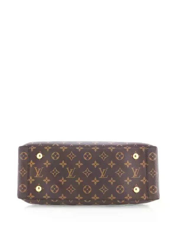 LOUIS VUITTON Flower Monogram Canvas And Leather Tote Bag - Brown