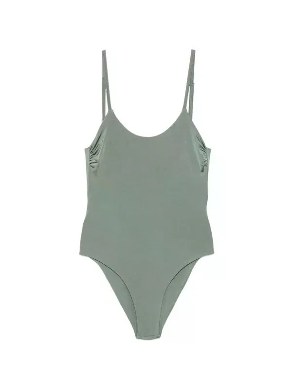 MOUTAKI Ruched Scoop Neck Swimsuit - Green