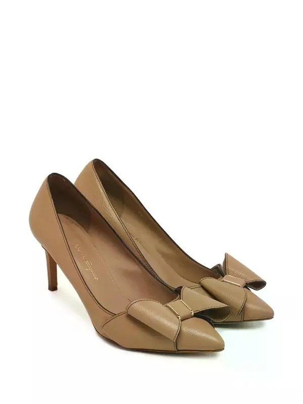 FERRAGAMO Bow Detail Pointed Toe Pumps