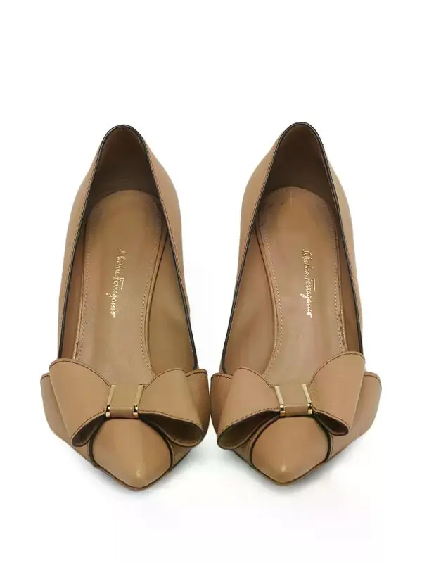 FERRAGAMO Bow Detail Pointed Toe Pumps