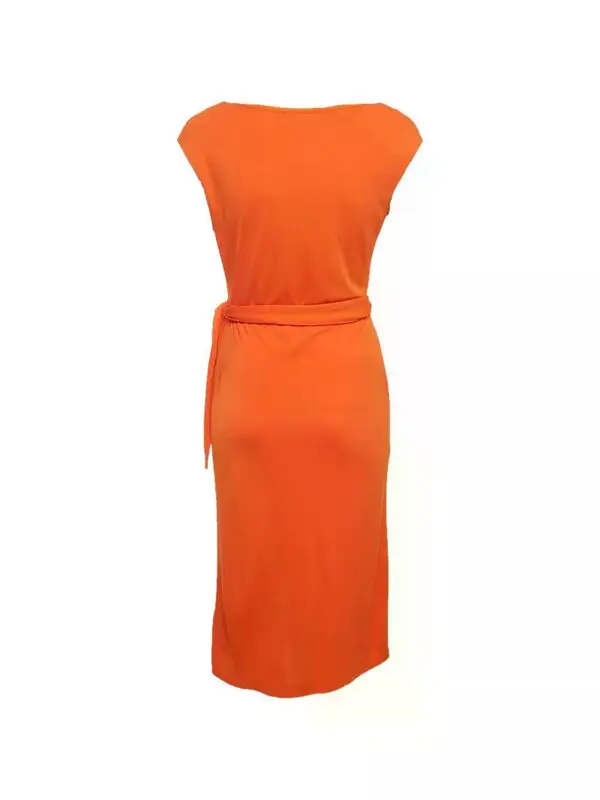 Ralph Lauren Draped Sleeveless Midi Dress