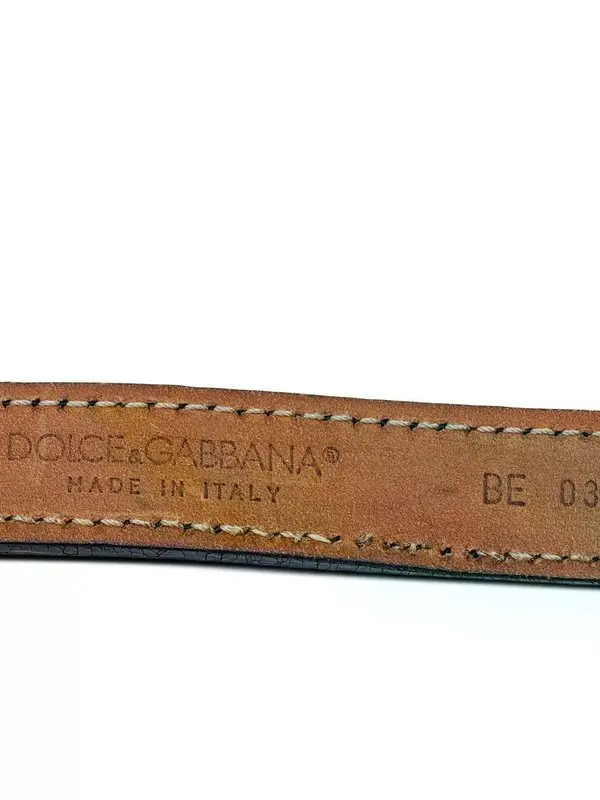 Dolce & Gabbana Embellished Calf Leather Belt