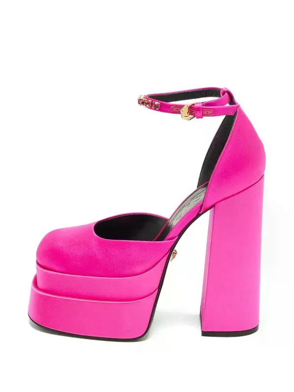 Versace High-shine Double Platform Pumps - Pink