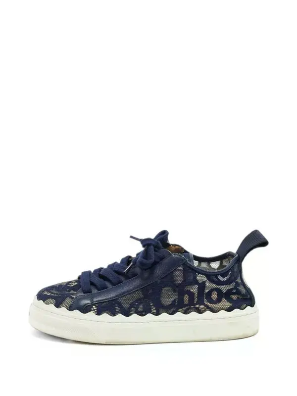Chloé Lauren Lace-up Sneakers - Blue