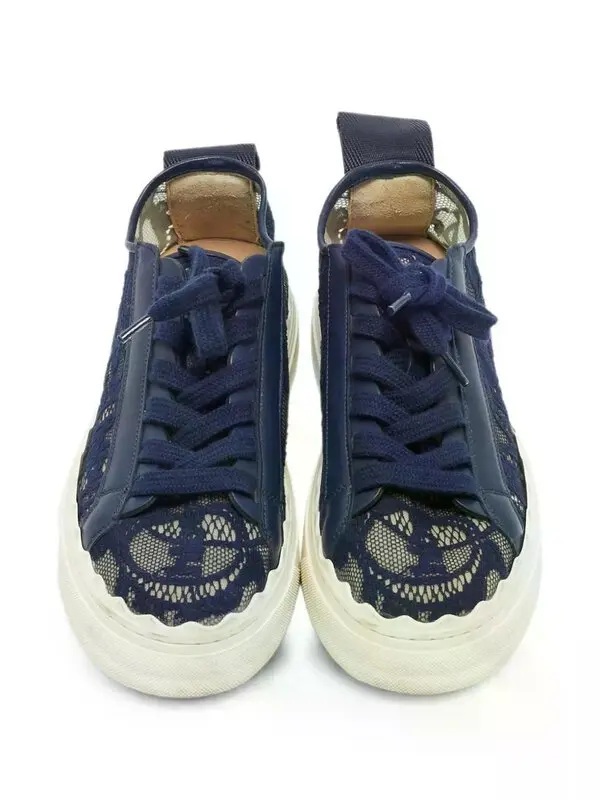 Chloé Lauren Lace-up Sneakers - Blue