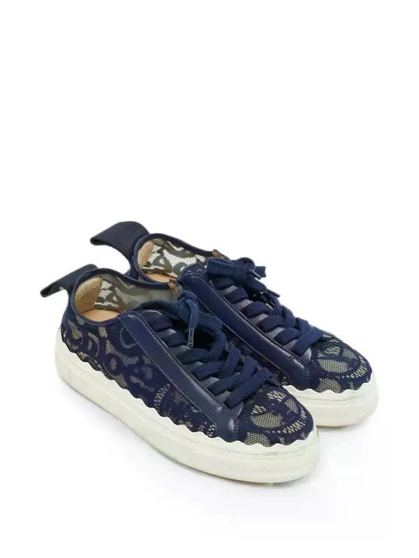 Chloé Lauren Lace-up Sneakers - Blue