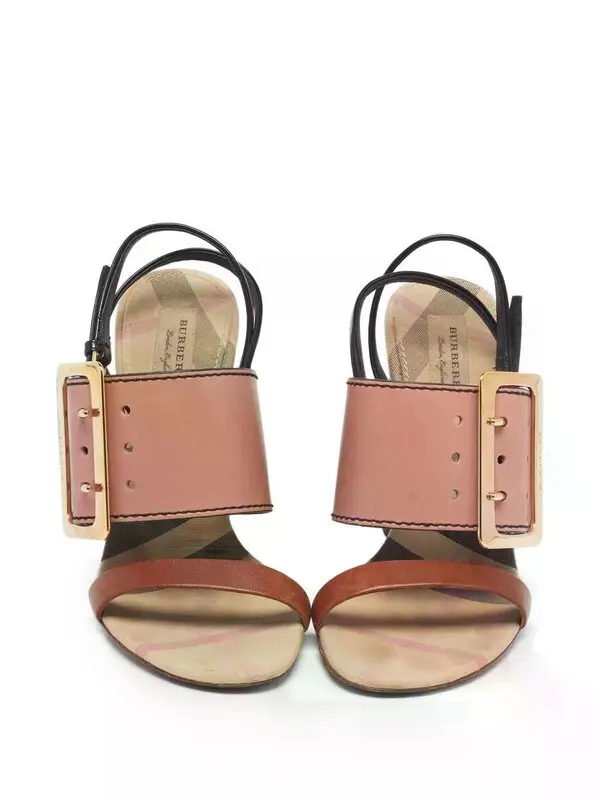 Burberry Leather Buckled Ankle-strap Sandals
