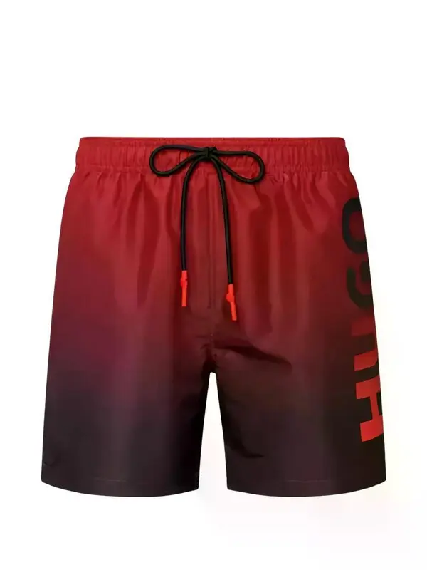 Hugo Gradient Logo-print Swim Shorts