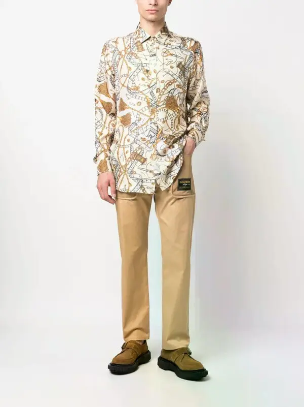 Moschino Straight-leg Cotton Trousers