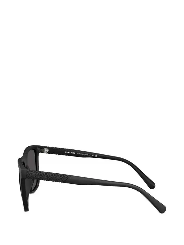 COACH C Hardware Textured Square-frame Sunglasses