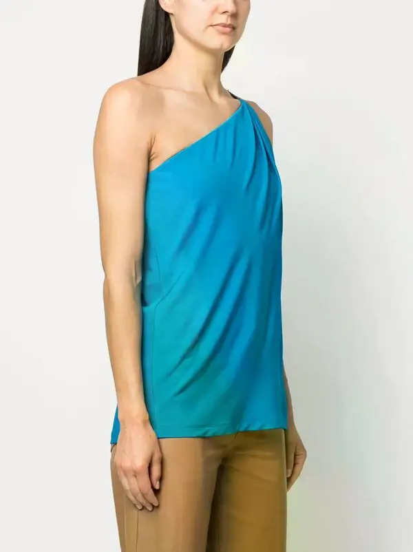 Alberta Ferretti One-shoulder Buckled Knit Top