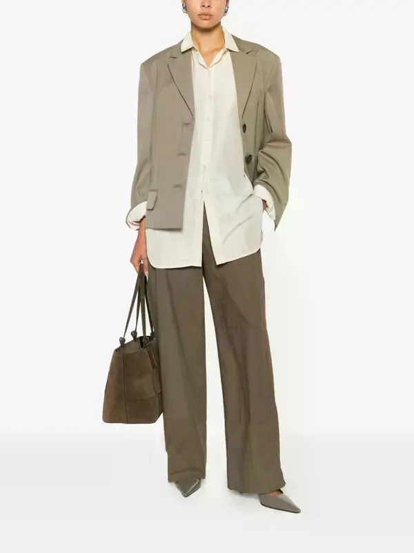 BY MALENE BIRGER Cream White Slub Texture Shirt