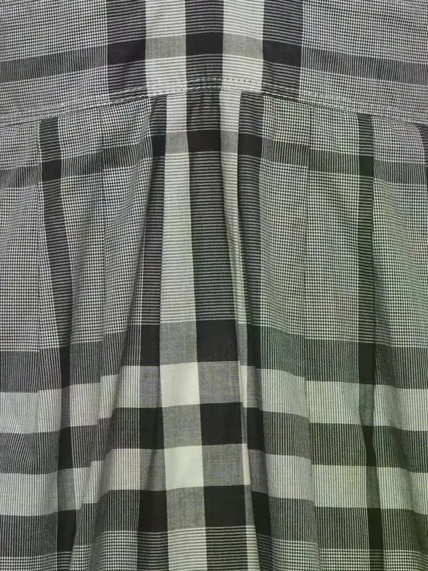 Burberry Plaid Print Sleeveless Midi Dress
