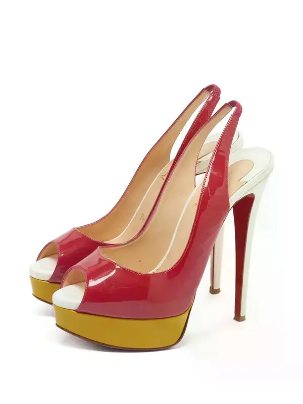 CHRISTIAN LOUBOUTIN Peep-toe Slingback Pumps