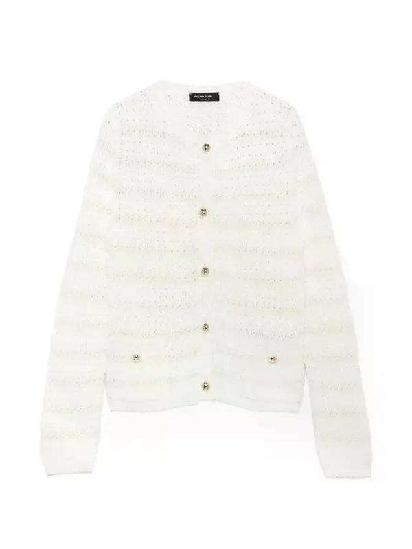 Fabiana Filippi Open-knit Buttoned Cardigan