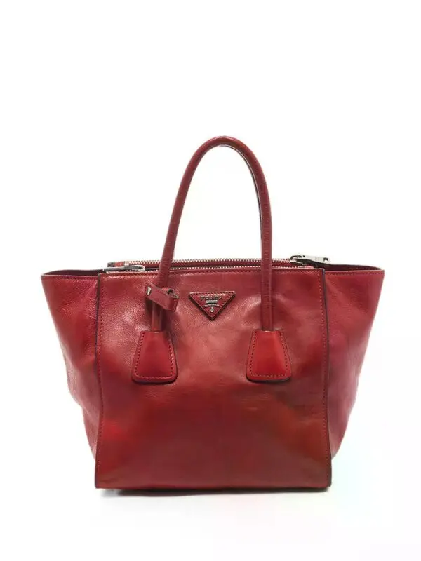 Prada Twin Pocket Leather Tote Bag