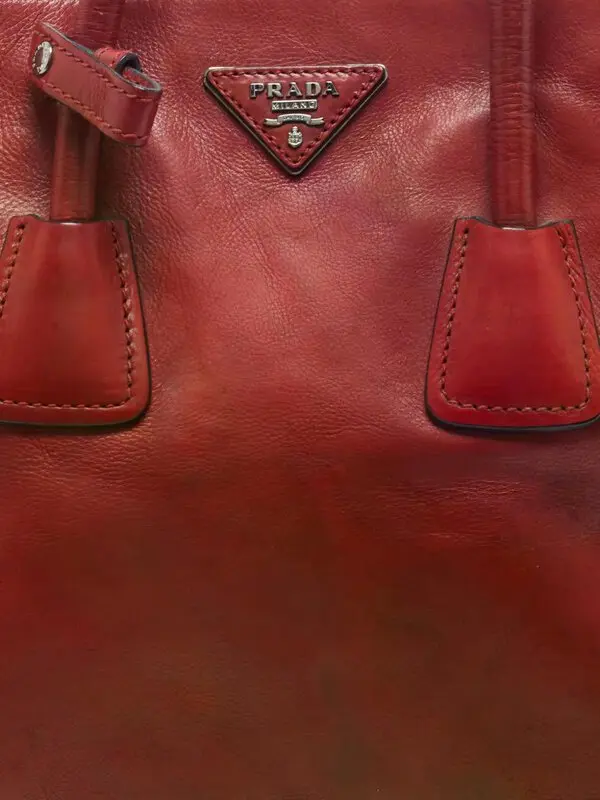 Prada Twin Pocket Leather Tote Bag