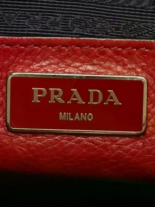 Prada Twin Pocket Leather Tote Bag