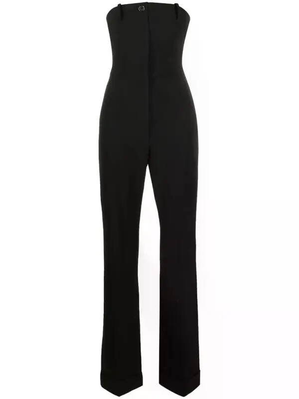 Moschino Strapless Straight-leg Jumpsuit - Black