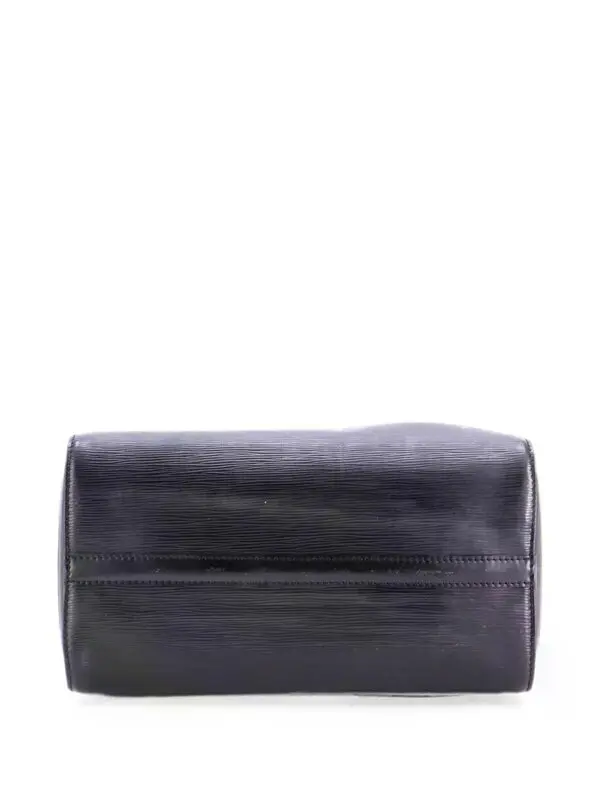 LOUIS VUITTON Speedy Handbag Epi Leather Satchel - Black