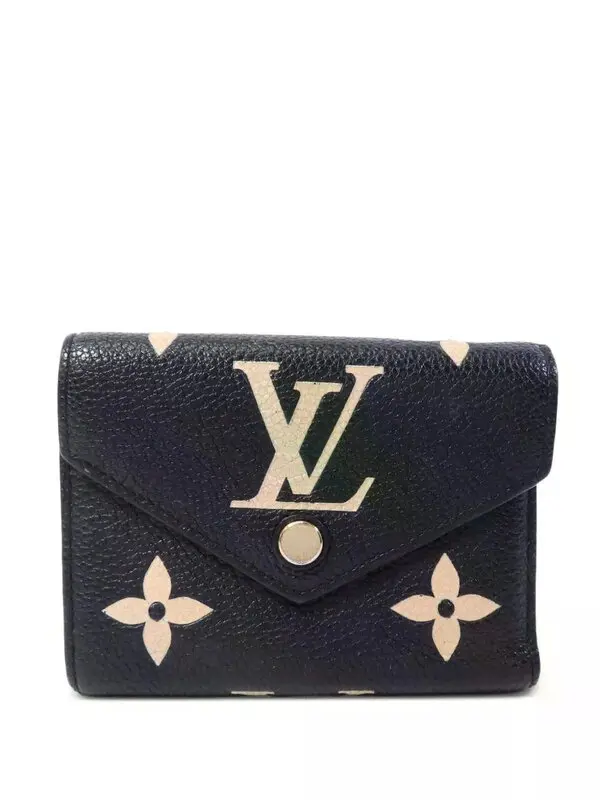 LOUIS VUITTON Victorine Monogram Empreinte Wallet - Black
