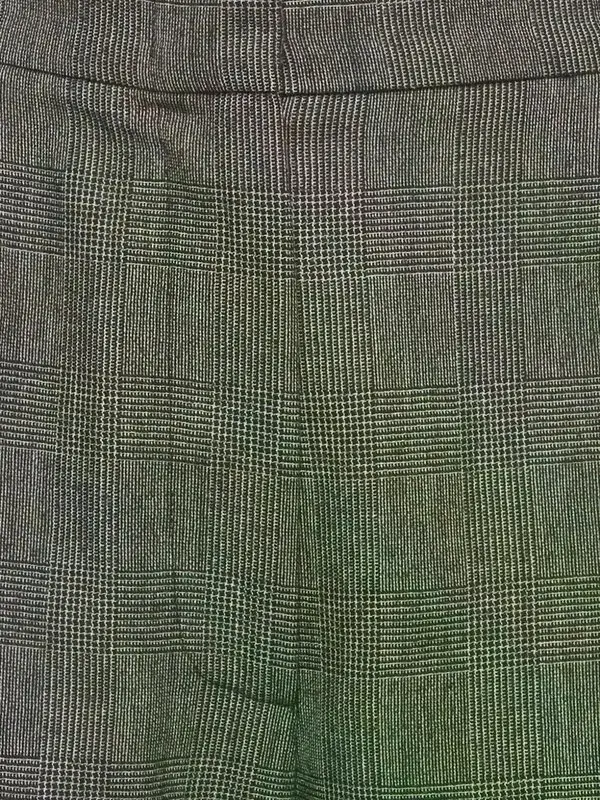 Max Mara Glen Plaid Virgin Wool Trousers