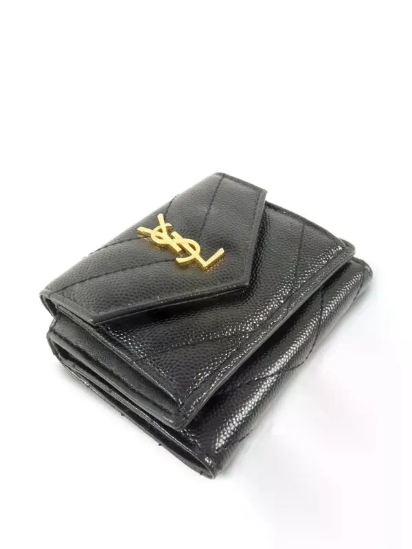 Saint Laurent Small Monogram Envelope Quilted Wallet