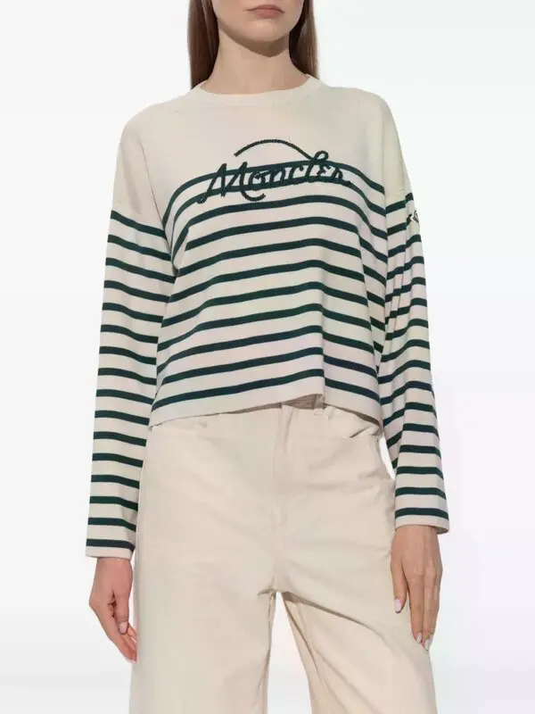 Moncler Striped Embroidered Sweater