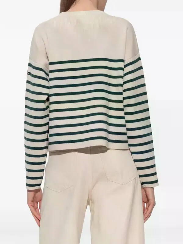 Moncler Striped Embroidered Sweater