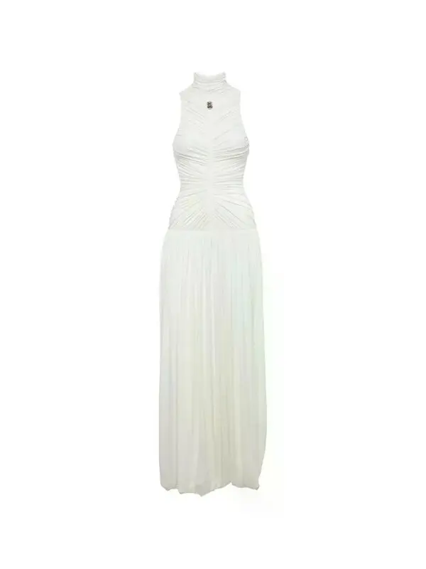 CHATS BY C.DAM Ruched Draped Maxi Dress