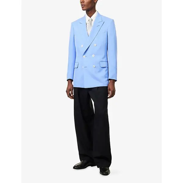 TOM FORD Double-breasted Peak-lapel Silk Blazer