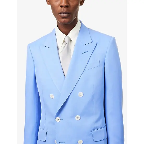 TOM FORD Double-breasted Peak-lapel Silk Blazer